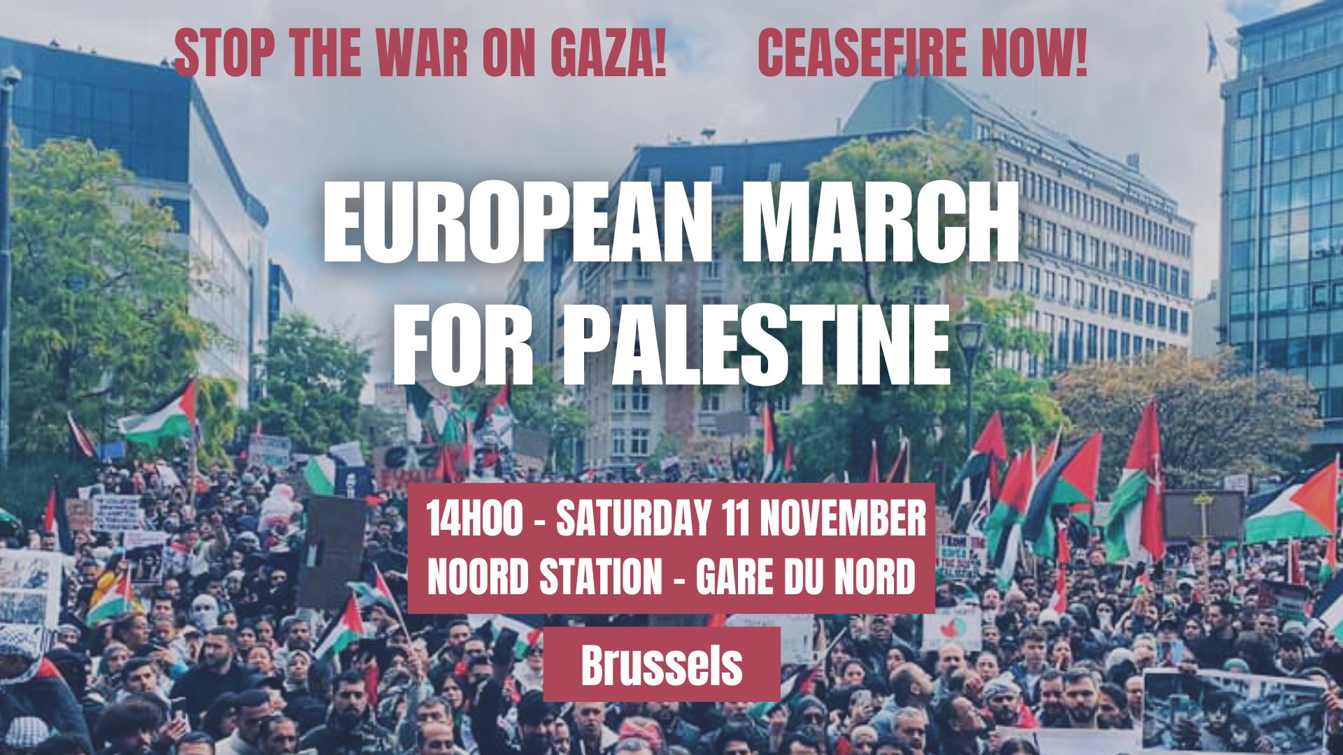 European March for Palestine: Ceasefire now! - CNAPD